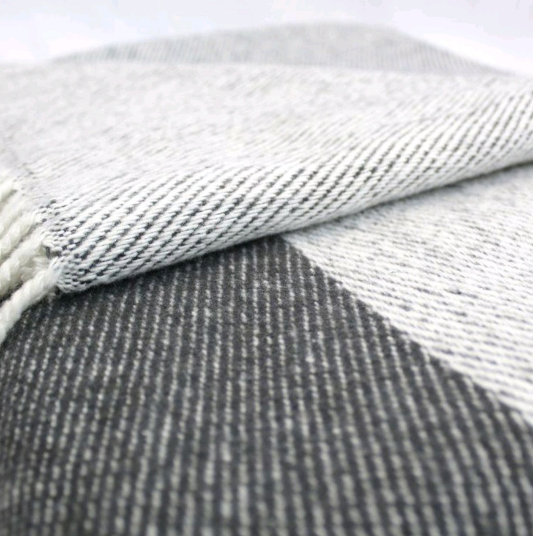 Scatterbox Riley 127x178cm Grey Throw - Furniture & Design