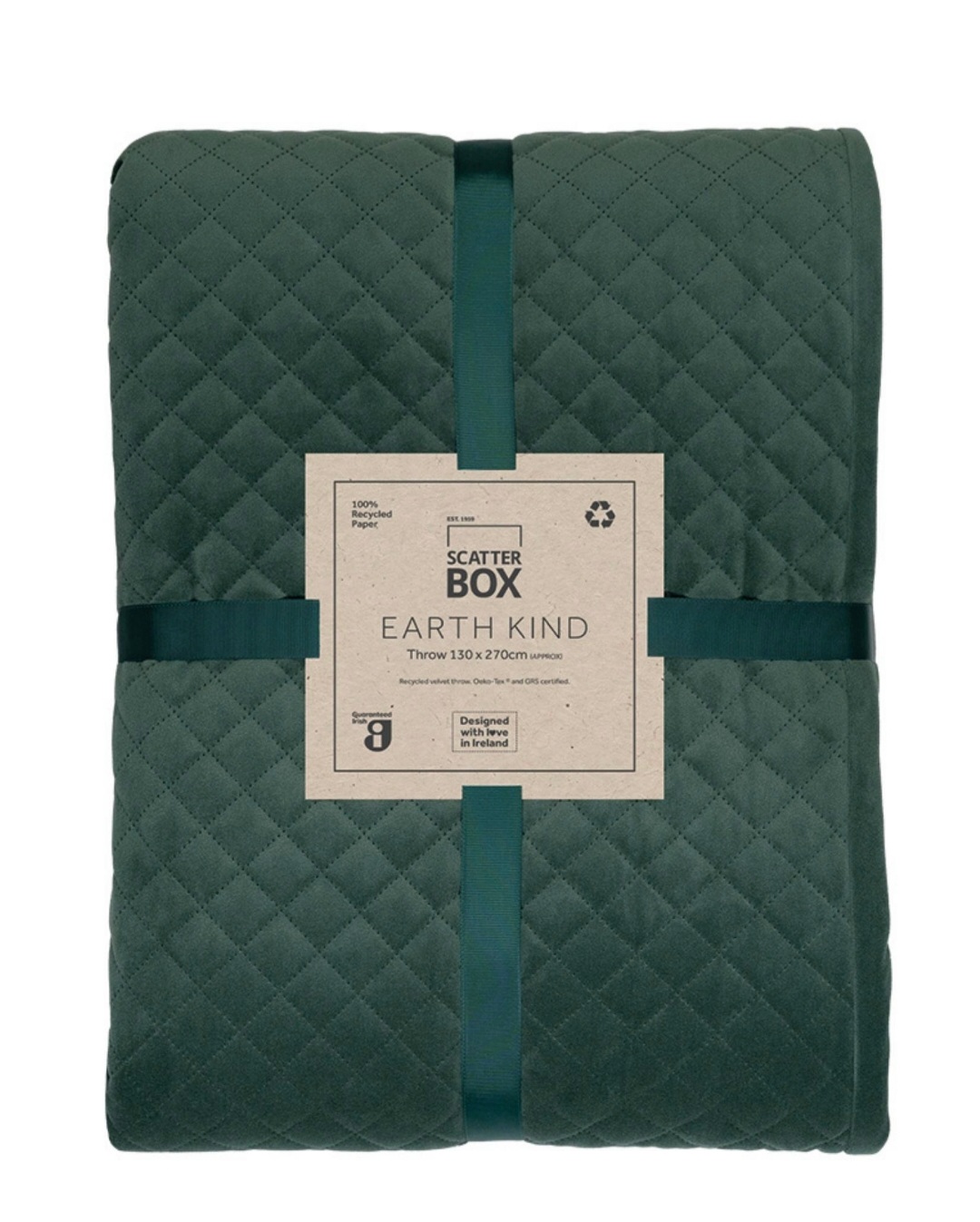 Scatter Box Erin 130x270cm Throw, Ivy Green - Furniture & Design